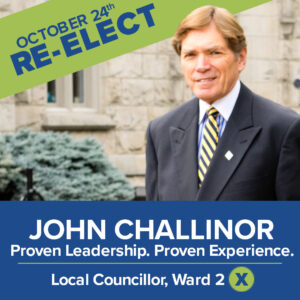 John Challinor Local Councillor Ward 2 - Re-Elect John Challinor